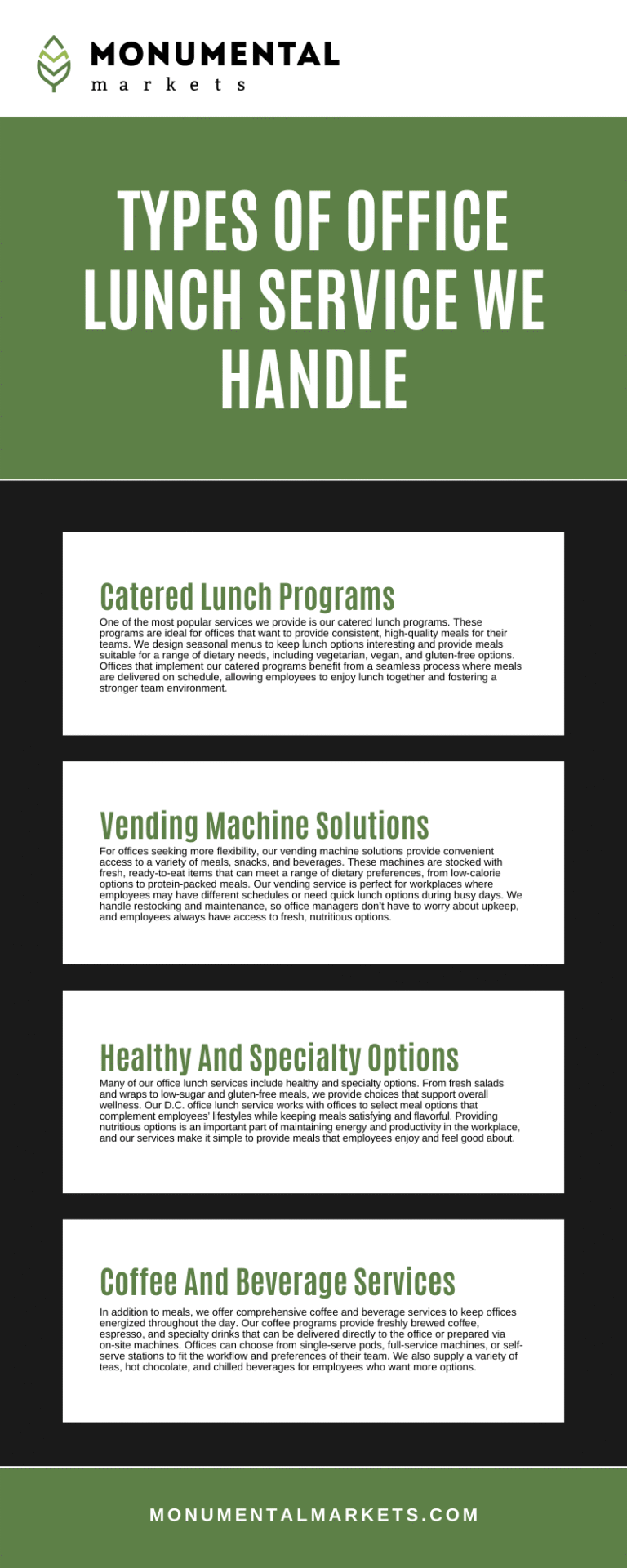 Office Lunch Service, DC - Monumental Markets